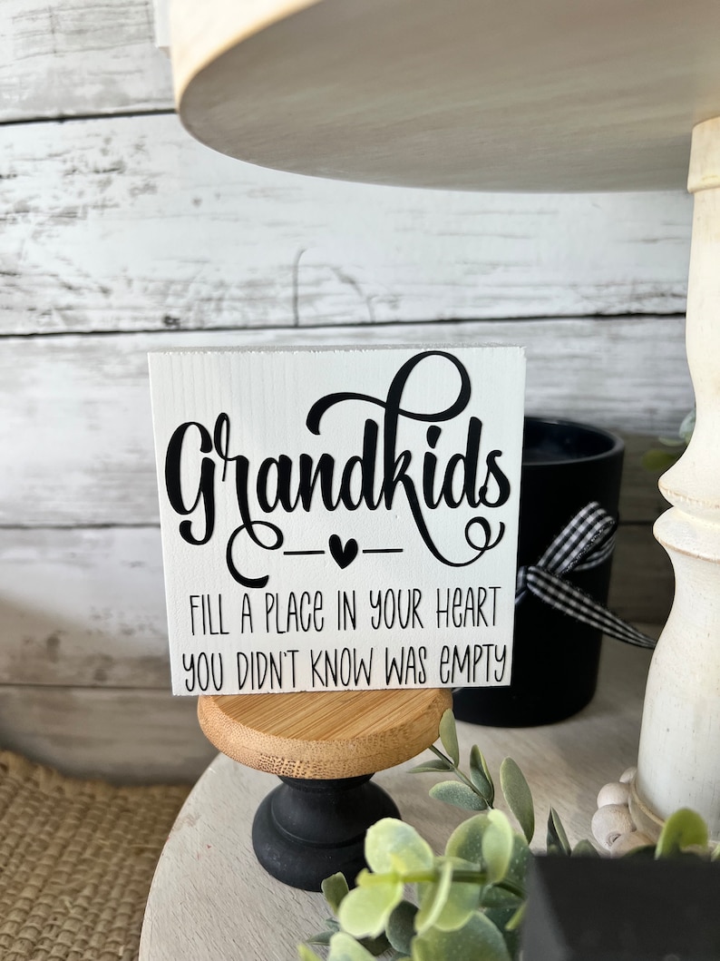 Grandparents Tiered Tray Decor, Personalized Grandparent Decor, Tiered ...