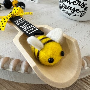 Mini Scoop for Tiered Tray, Bee Tiered Tray Decor, Mini Wood Canister ...