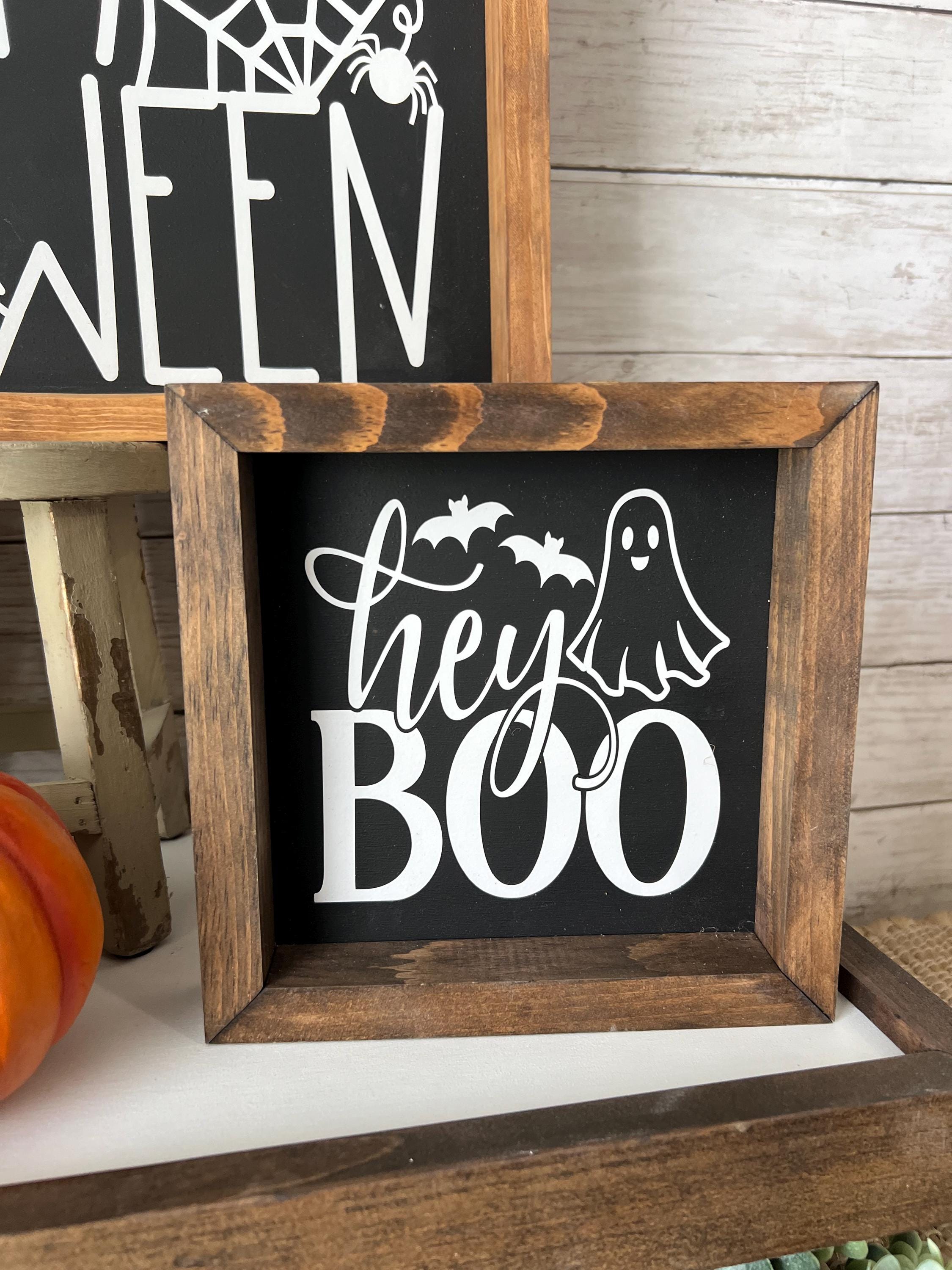 Ready to Ship, Halloween Wood Framed Signs, Halloween Home Decor ...