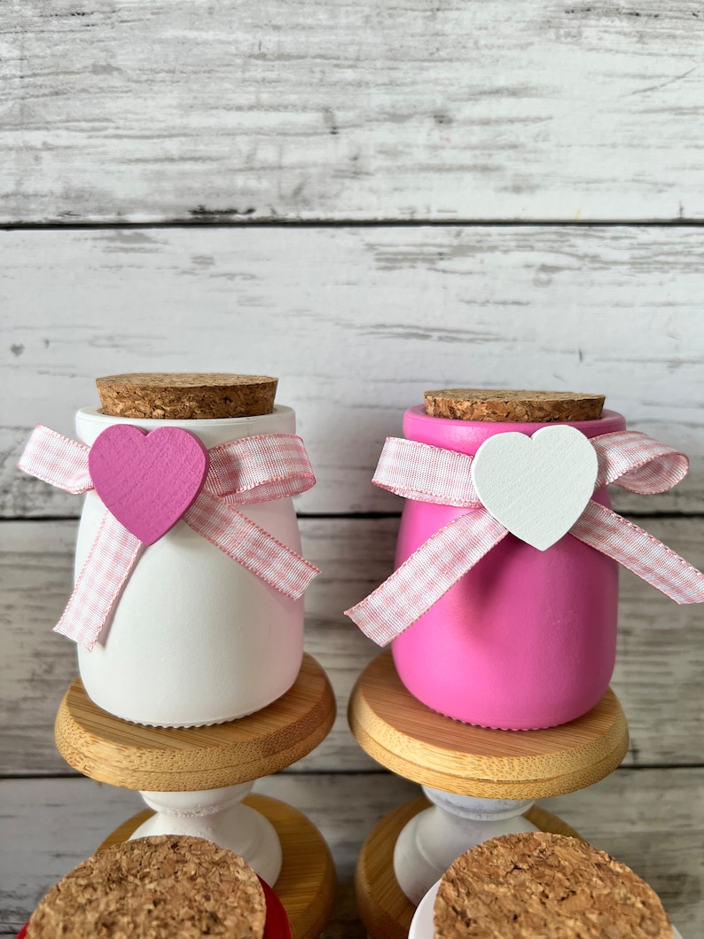 Valentines Day Tiered Tray Decor Valentine's Mini Jars - Etsy