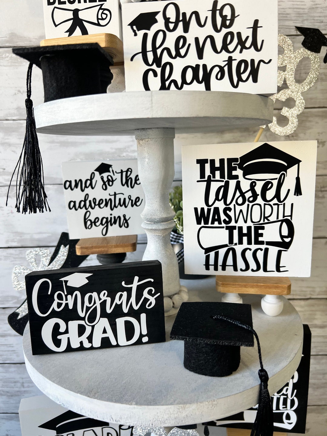 Graduation Tiered Tray Decor, Graduation Party Decorations, Senior 2023 ...