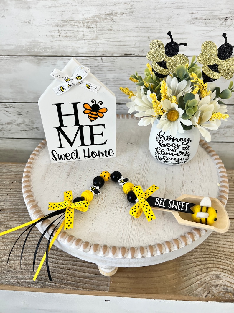 Mini Scoop for Tiered Tray, Bee Tiered Tray Decor, Mini Wood Canister ...