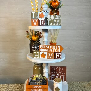Fall Tiered Tray Decor, Fall Wood Blocks, Fall Home Decor, Fall ...