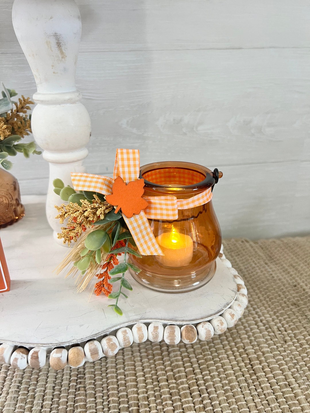 Fall Tiered Tray Decor, Fall Candle Holder, Fall Lantern, Fall Home ...