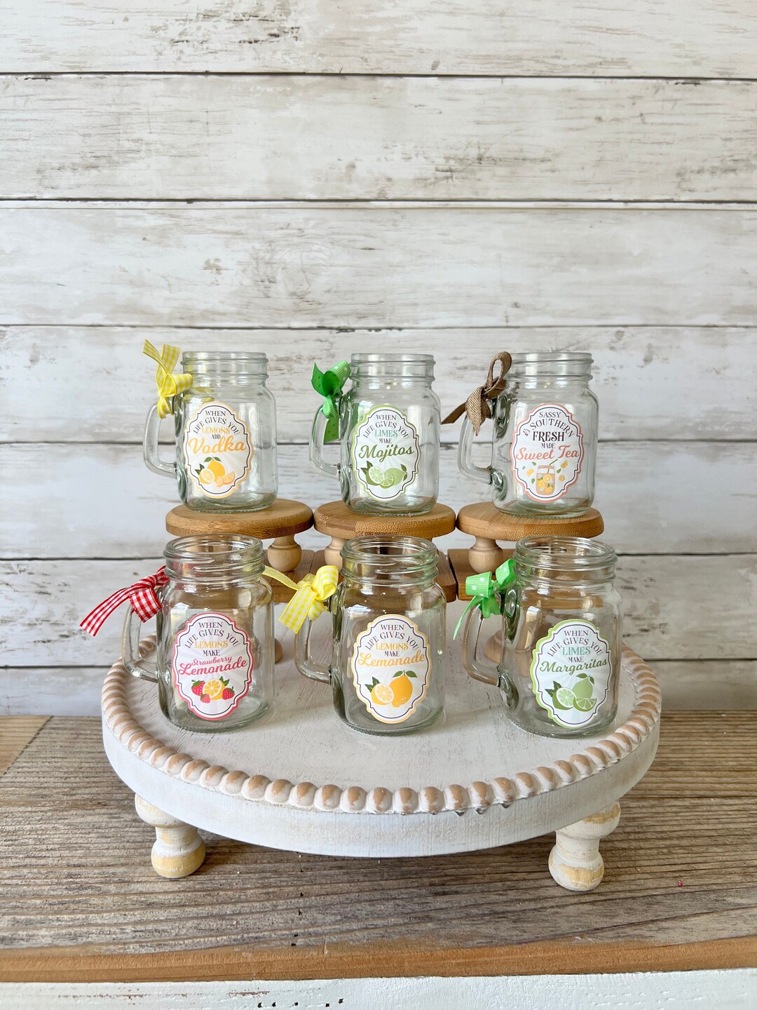 Mini Mason Jar for Tiered Trays, Mini Glass for Tiered Tray, Lemonade ...