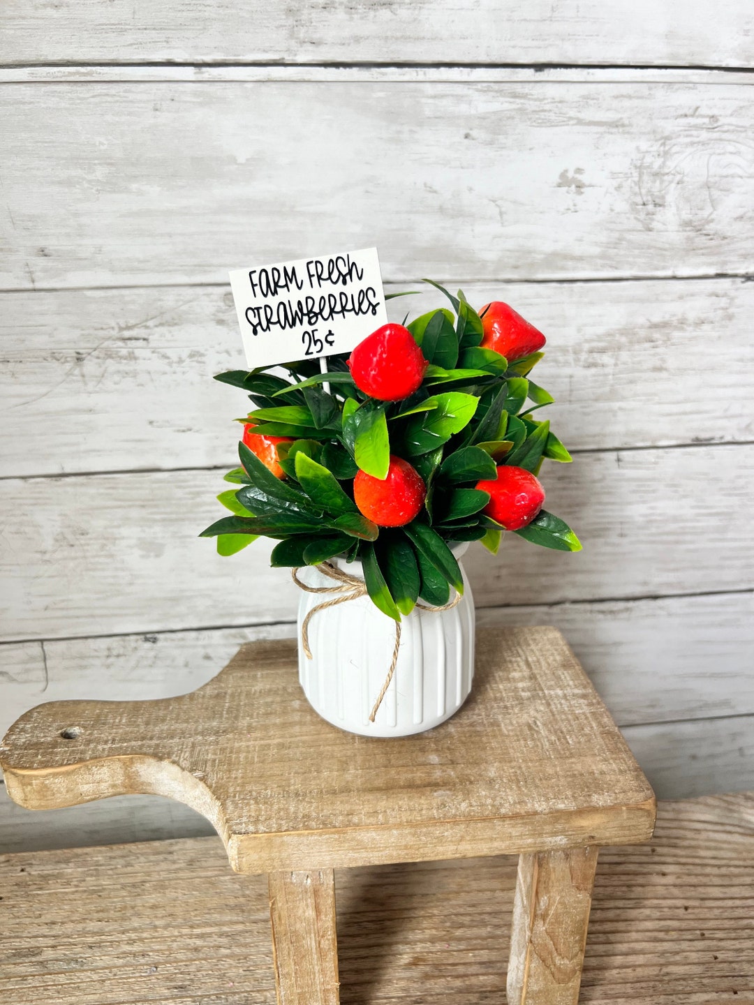 Strawberry Tiered Tray Decor, Summer Tiered Tray Decor, Strawberry ...