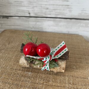 Christmas Greenery, Set of 3, Mini Christmas Logs, Christmas Tiered ...