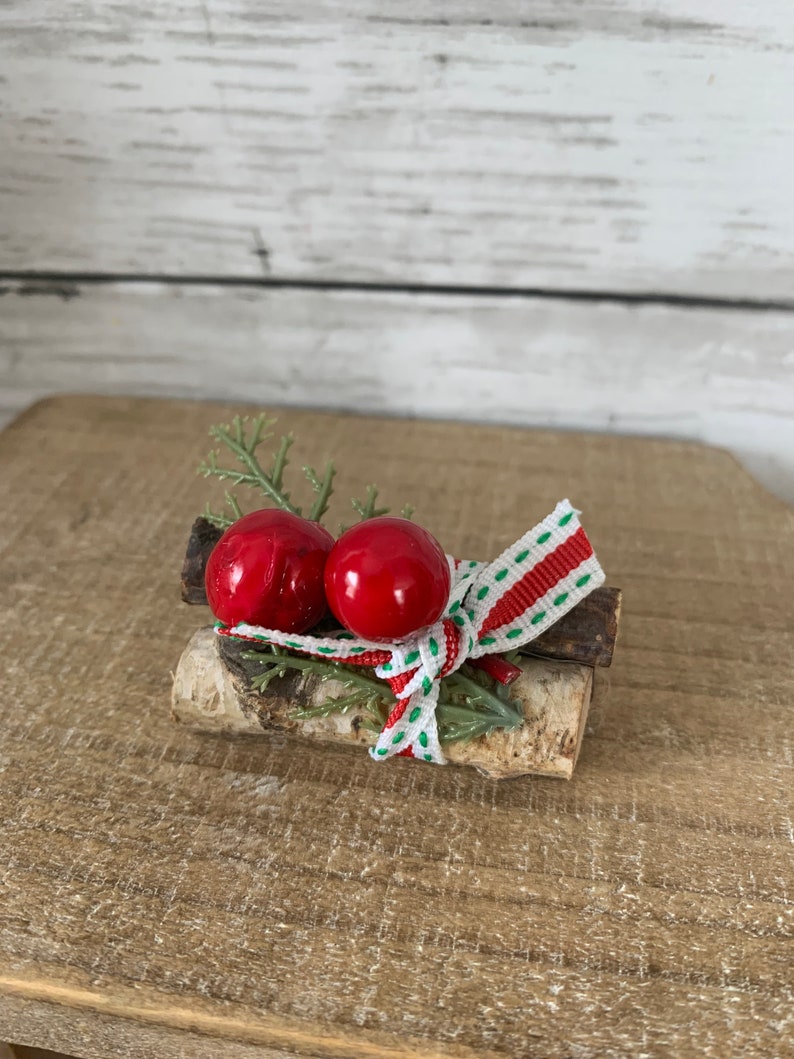Christmas Greenery Set of 3 Mini Christmas Logs Christmas - Etsy