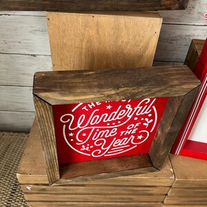 Christmas Framed Wood Sign, Christmas Home Decor, Christmas Shelf Decor ...