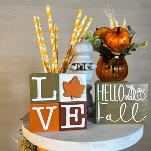 Fall Tiered Tray Decor, Fall Wood Blocks, Fall Home Decor, Fall ...