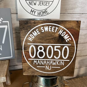 Personalized ZIP Code Sign, City and State Sign, Personalized Location ...