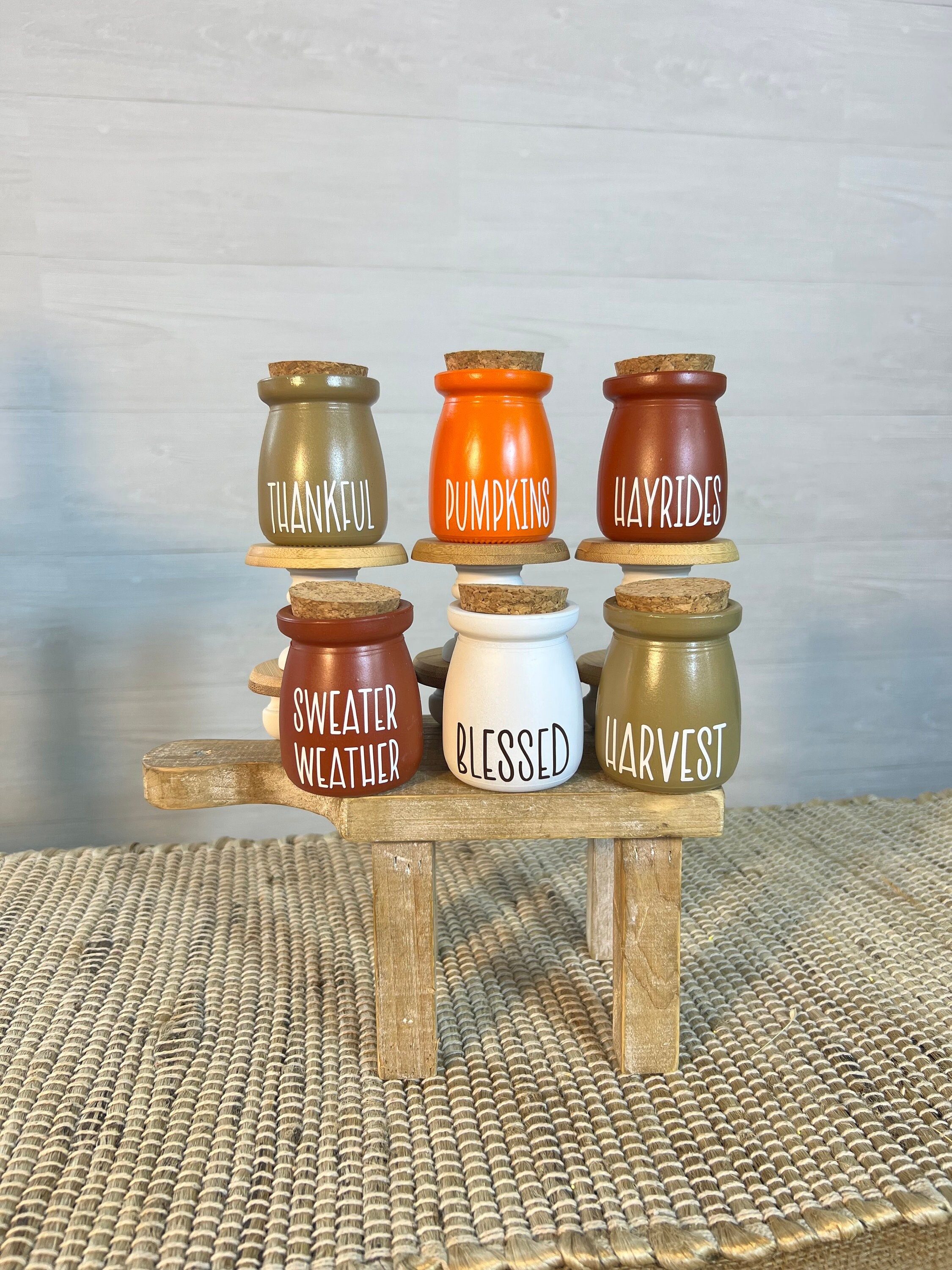 Fall Tiered Tray Decor, Mini Jar for Tiered Tray, Fall Home Decor ...