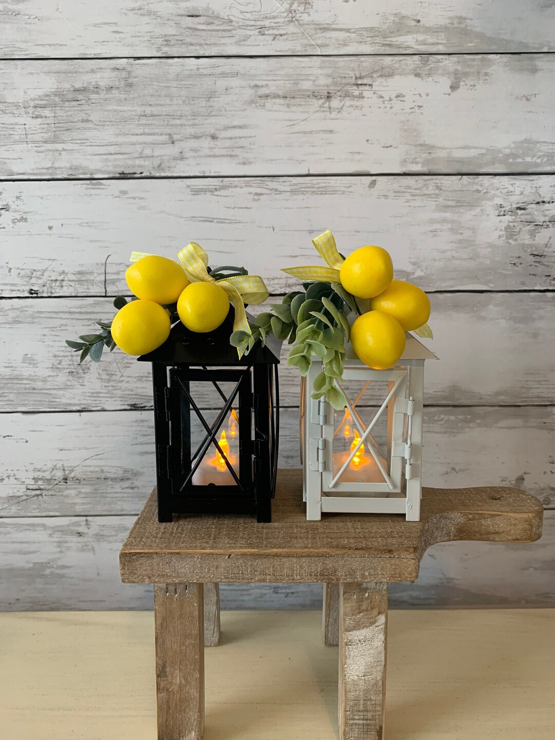 Mini Lantern for Tiered Tray, Lemon Tiered Tray Decor, Summer Mini ...