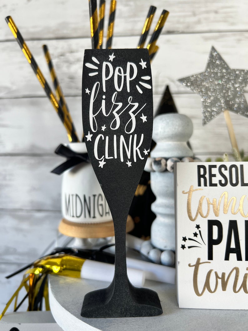 New Years Tiered Tray Decor New Years Eve Decor Happy New - Etsy