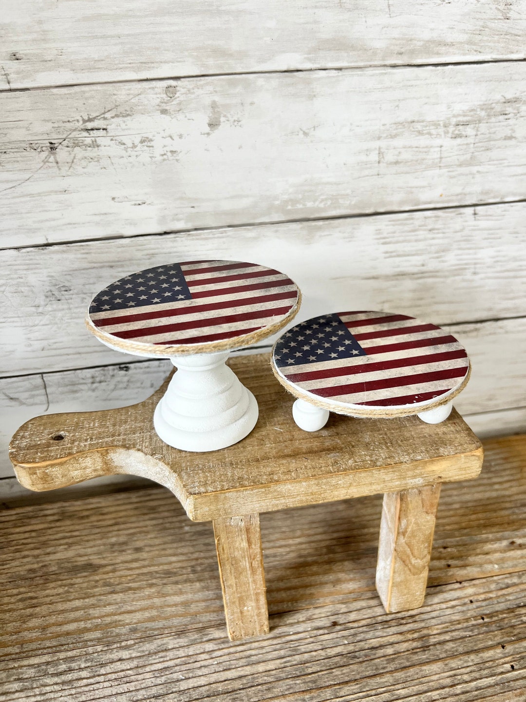 Mini Riser for Tiered Tray, Patriotic Tiered Tray Decor, Mini Wooden ...