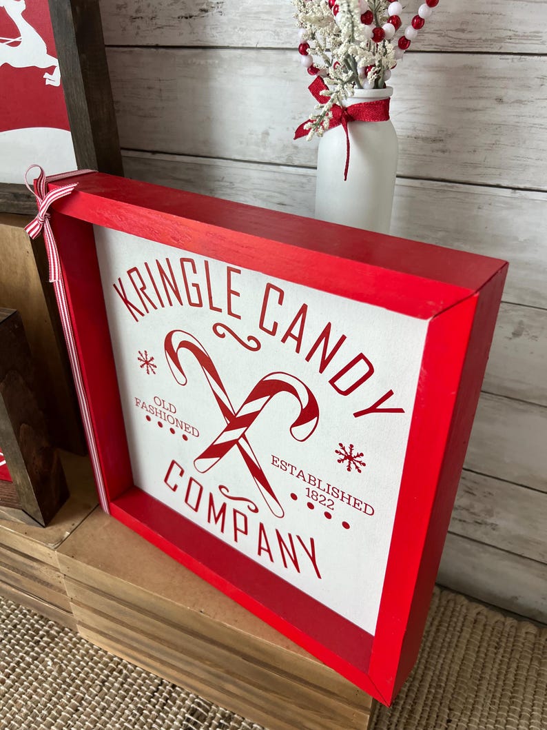 Christmas Framed Wood Sign, Christmas Home Decor, Christmas Shelf Decor ...