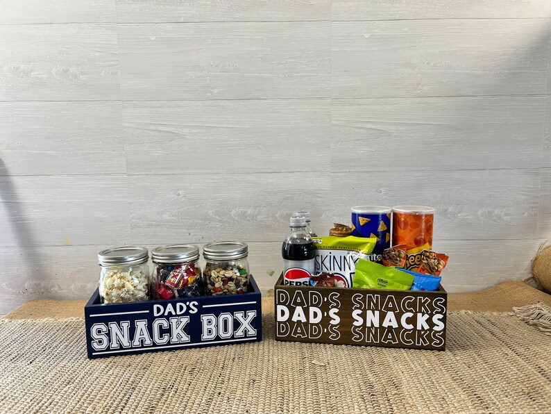 Personalized Wooden Snack Candy Box for Dad, Dad's Snacks, Dad's Snack ...