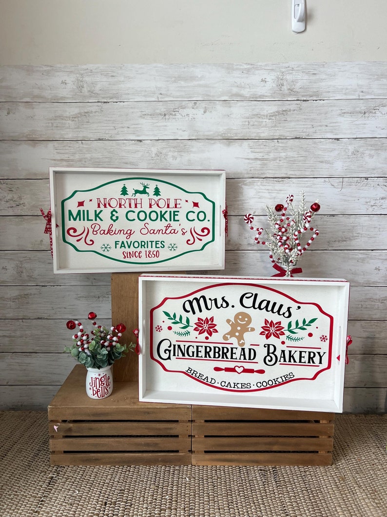 Christmas Wood Tray Sign, Christmas Home Decor, Christmas Shelf Decor ...