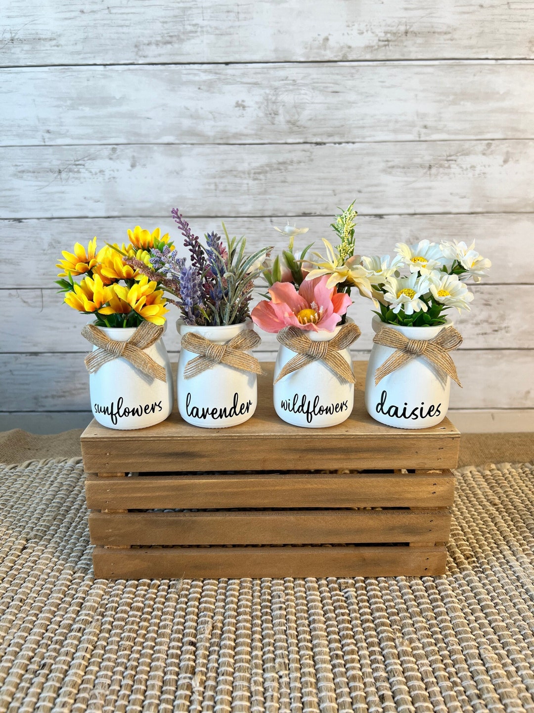 Spring Tiered Tray Decor, Spring Mini Jar, Spring Home Decor, Easter ...