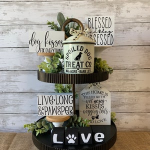 Dog Tiered Tray Decor, Dog Treat Canister, Canister for Tiered Tray ...