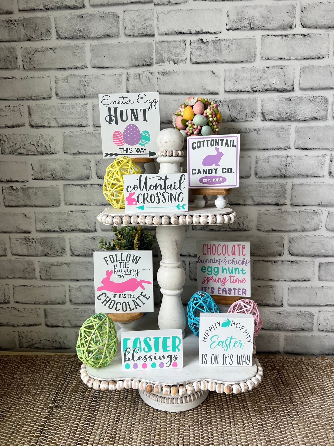 Easter Tiered Tray Decor, Easter Home Decor, Spring Tiered Tray Decor ...