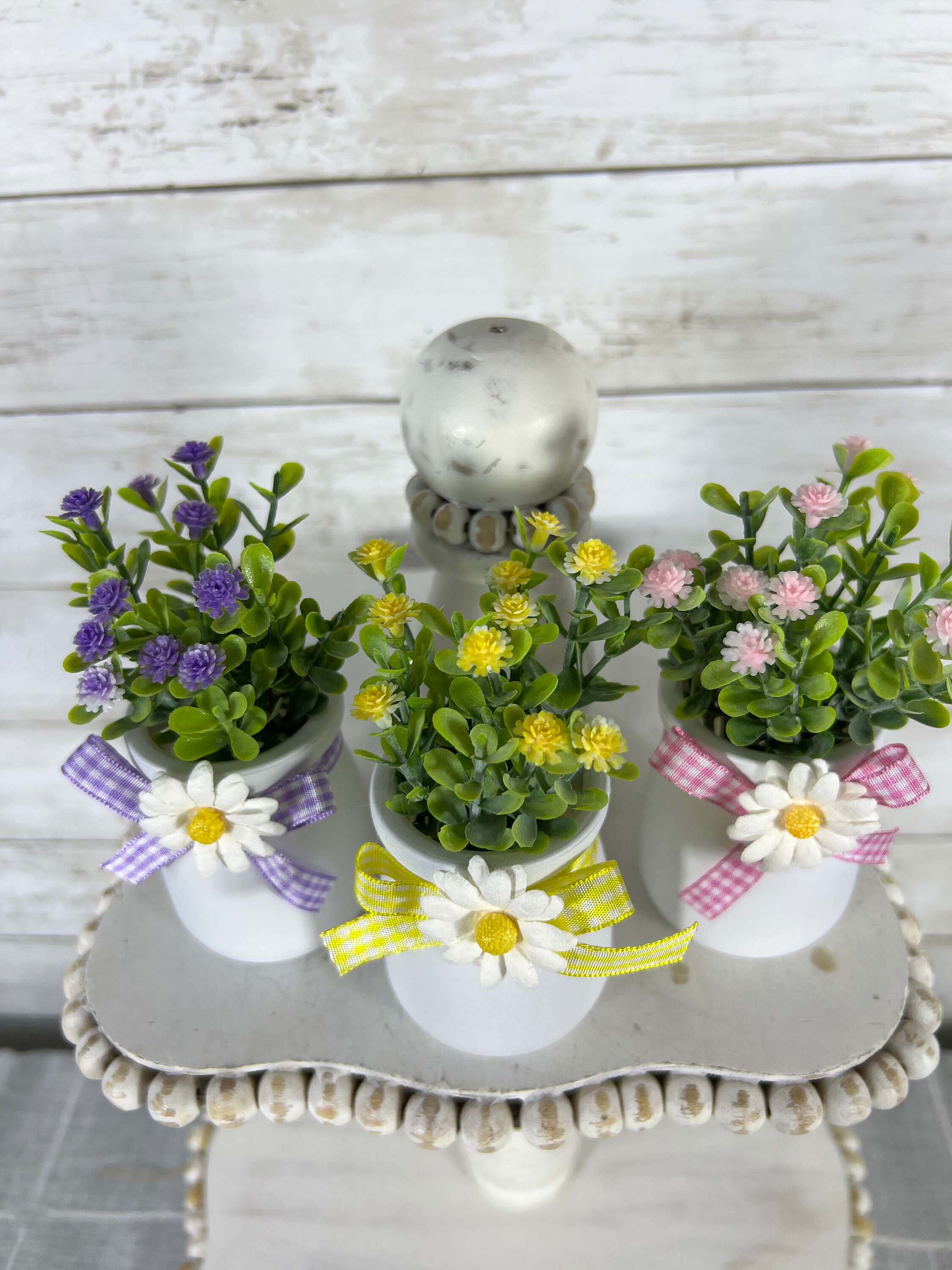 Spring Tiered Tray Decor, Spring Mini Jar, Spring Home Decor, Easter ...
