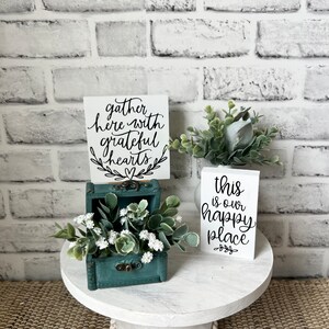 Tiered Tray Floral Decor, Tiered Tray Greenery, Mini Floral Arrangement ...