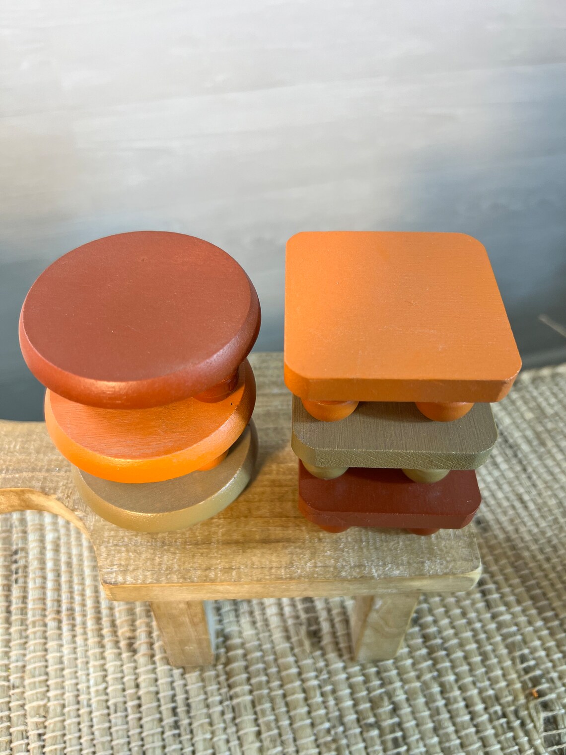 Set of 3 Mini Risers for Tiered Tray, Tiered Tray Decor, Mini Wooden ...