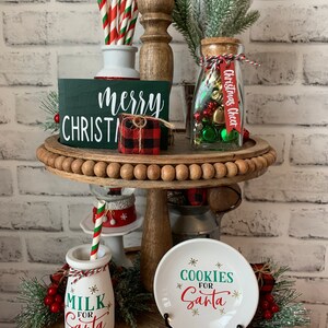 Christmas Tiered Tray Decor, Fresh Snowballs, Christmas Tray Accessory ...