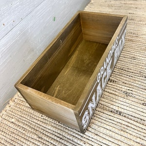 Personalized Wooden Snack Candy Box for Grandpa, Dad's Snack Box ...