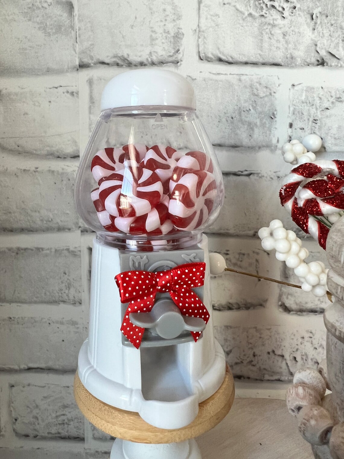 Mini Gumball Machine, Christmas Tiered Tray Decor. Winter Tiered Tray ...