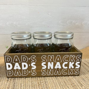 Personalized Wooden Snack Candy Box for Dad, Dad's Snacks, Dad's Snack ...