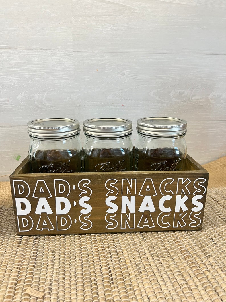 Personalized Wooden Snack Candy Box for Dad, Dad's Snacks, Dad's Snack ...