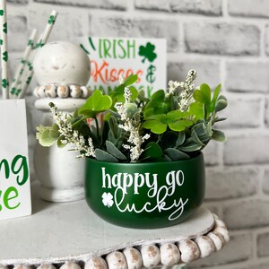 St. Patricks Day Tiered Tray Decor, St. Patricks Mini Floral ...