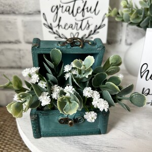 Tiered Tray Floral Decor, Tiered Tray Greenery, Mini Floral Arrangement ...