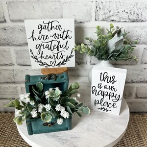 Tiered Tray Floral Decor, Tiered Tray Greenery, Mini Floral Arrangement ...