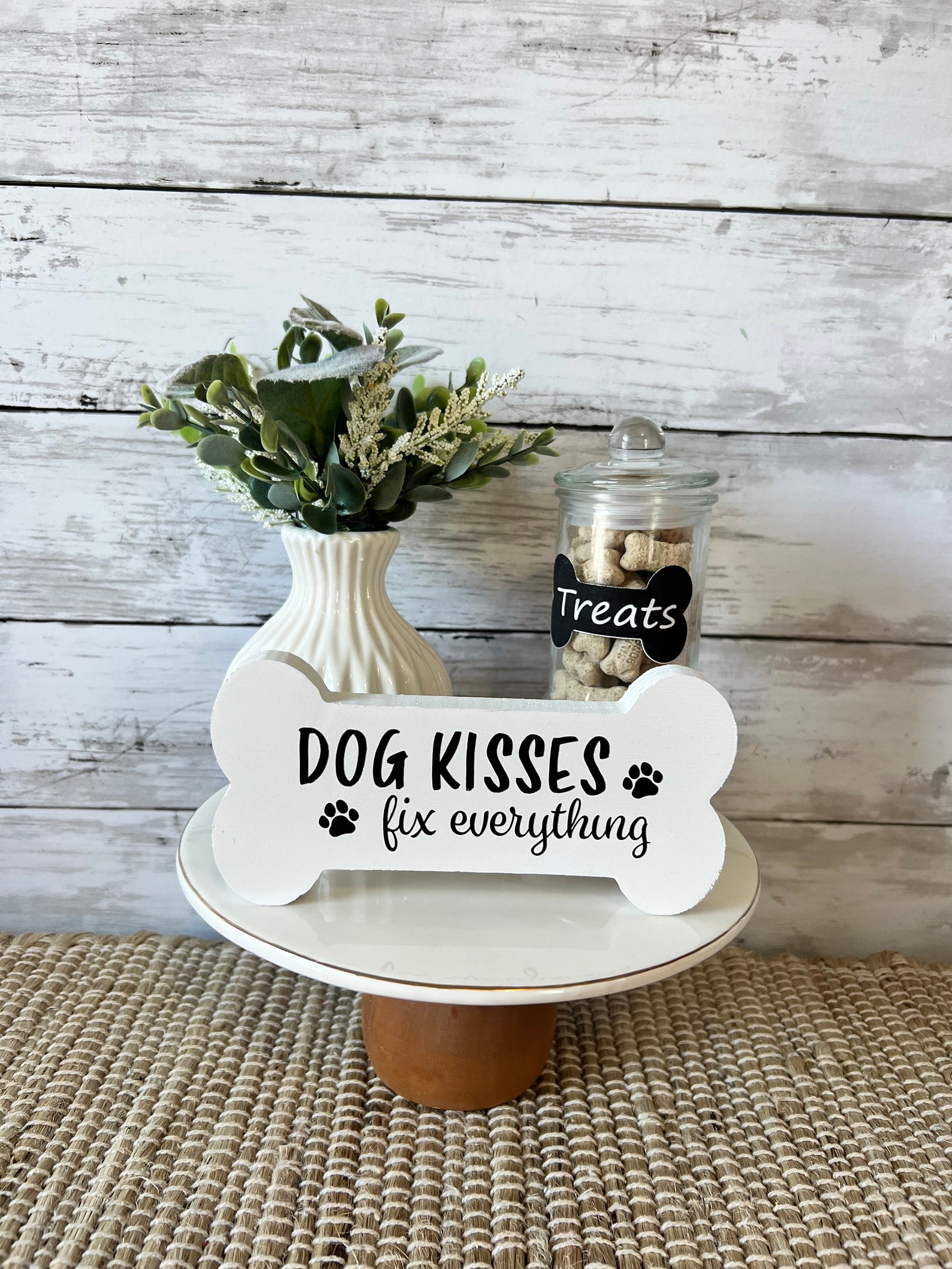 Dog Tiered Tray Decor, Dog Themed Home Decor, Tiered Tray Mini Sign ...