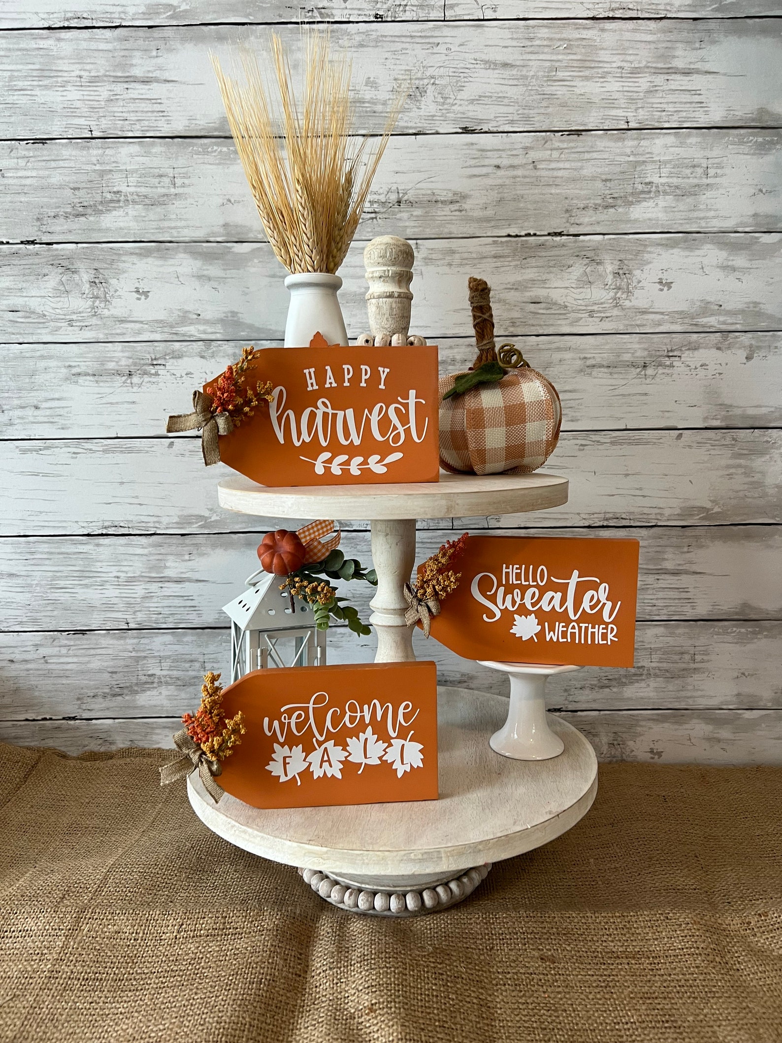 Fall Mini Wood Signs for Tiered Tray Fall Tiered Tray Decor - Etsy