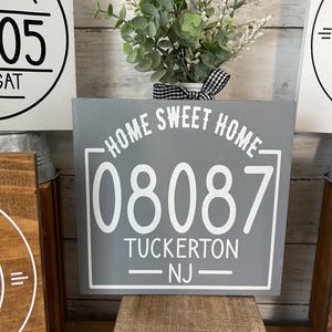 Personalized ZIP Code Sign, City and State Sign, Personalized Location ...