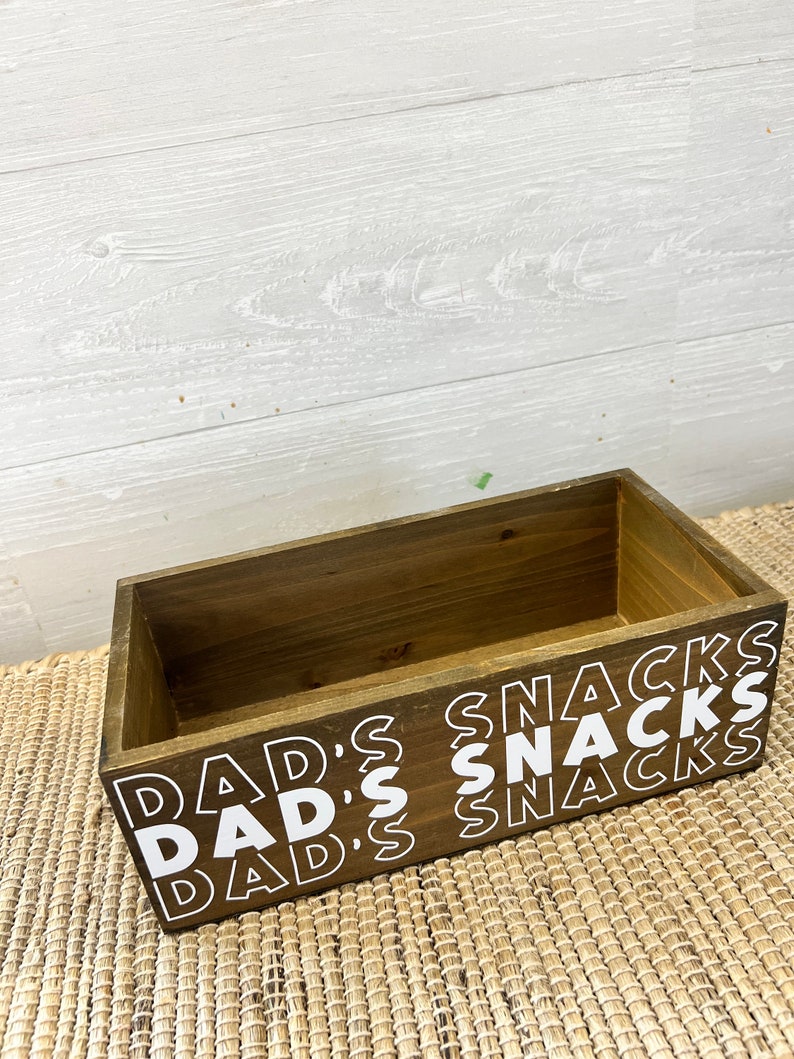 Personalized Wooden Snack Candy Box for Dad, Dad's Snacks, Dad's Snack ...