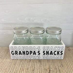 Personalized Wooden Snack Candy Box for Grandpa, Dad's Snack Box ...