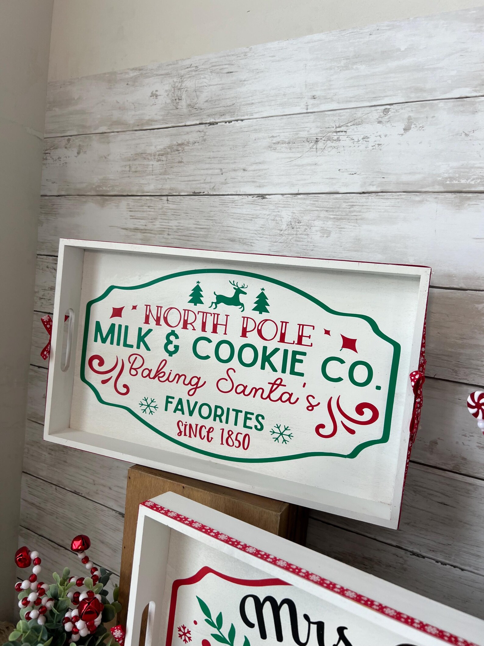 Christmas Wood Tray Sign, Christmas Home Decor, Christmas Shelf Decor ...