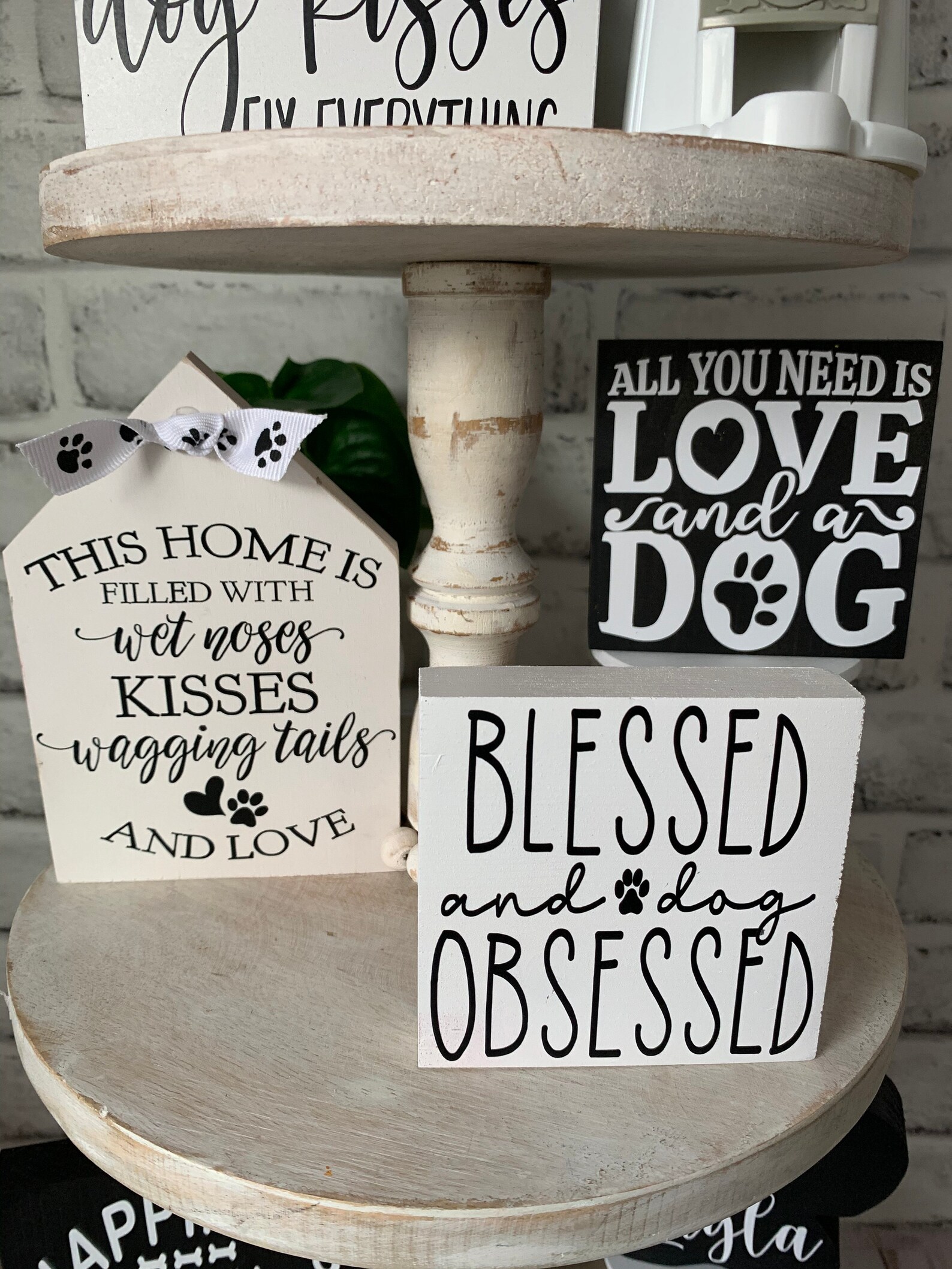 Dog Tiered Tray Decor, Tiered Tray Decor Bundle, Personalized Dog Decor ...