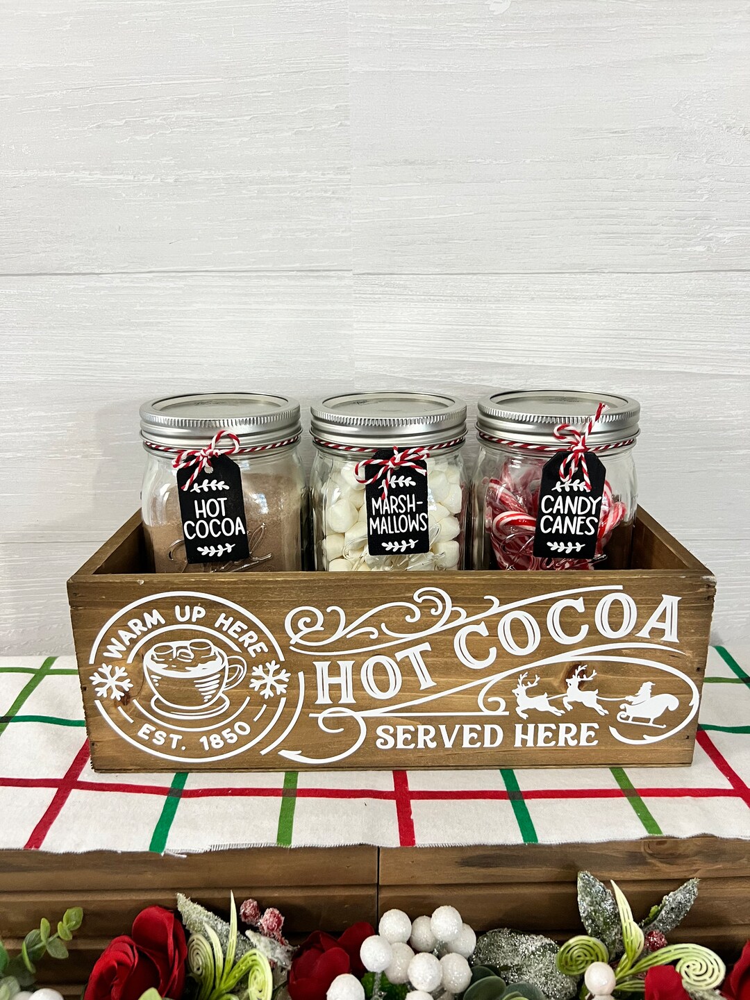 Hot Chocolate Bar Box & FILLED Jars, Hot Cocoa Bar Box, Hot Cocoa Bar Box and Jars, Hot Cocoa ...