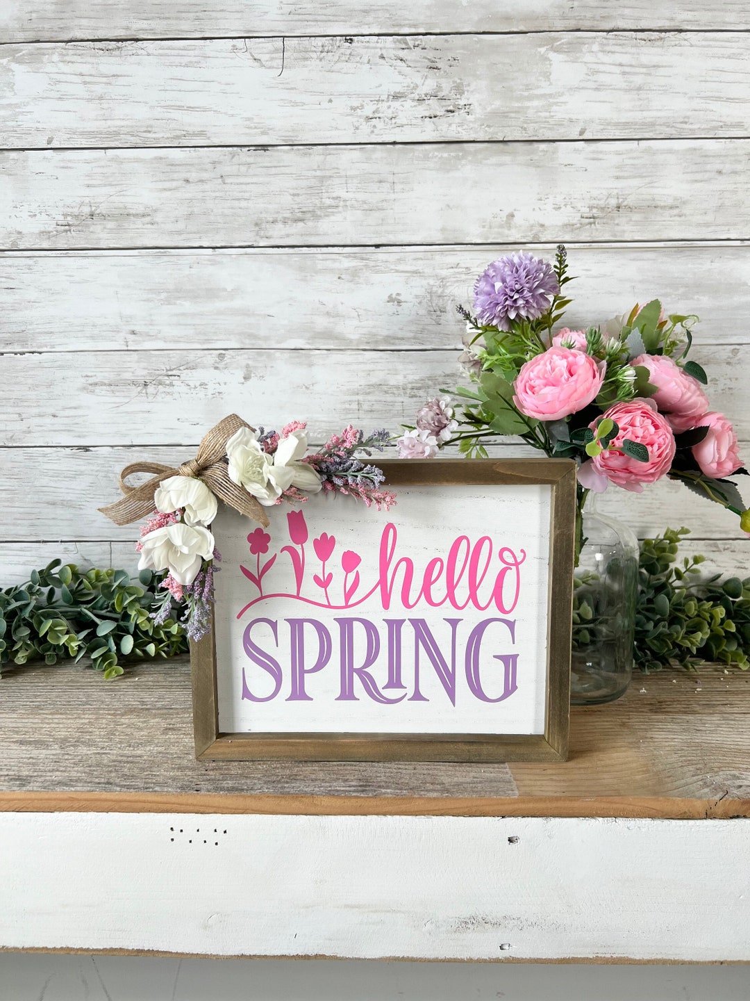 Spring Framed Wood Sign, Spring Home Decor, Spring R Wall Decor, Spring ...