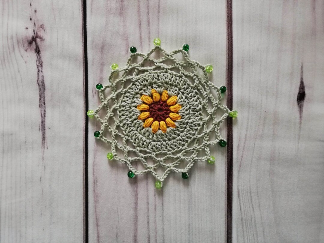 Crochet Glass Cover Glass Beads, Outdoor Dining, Environmentally ...