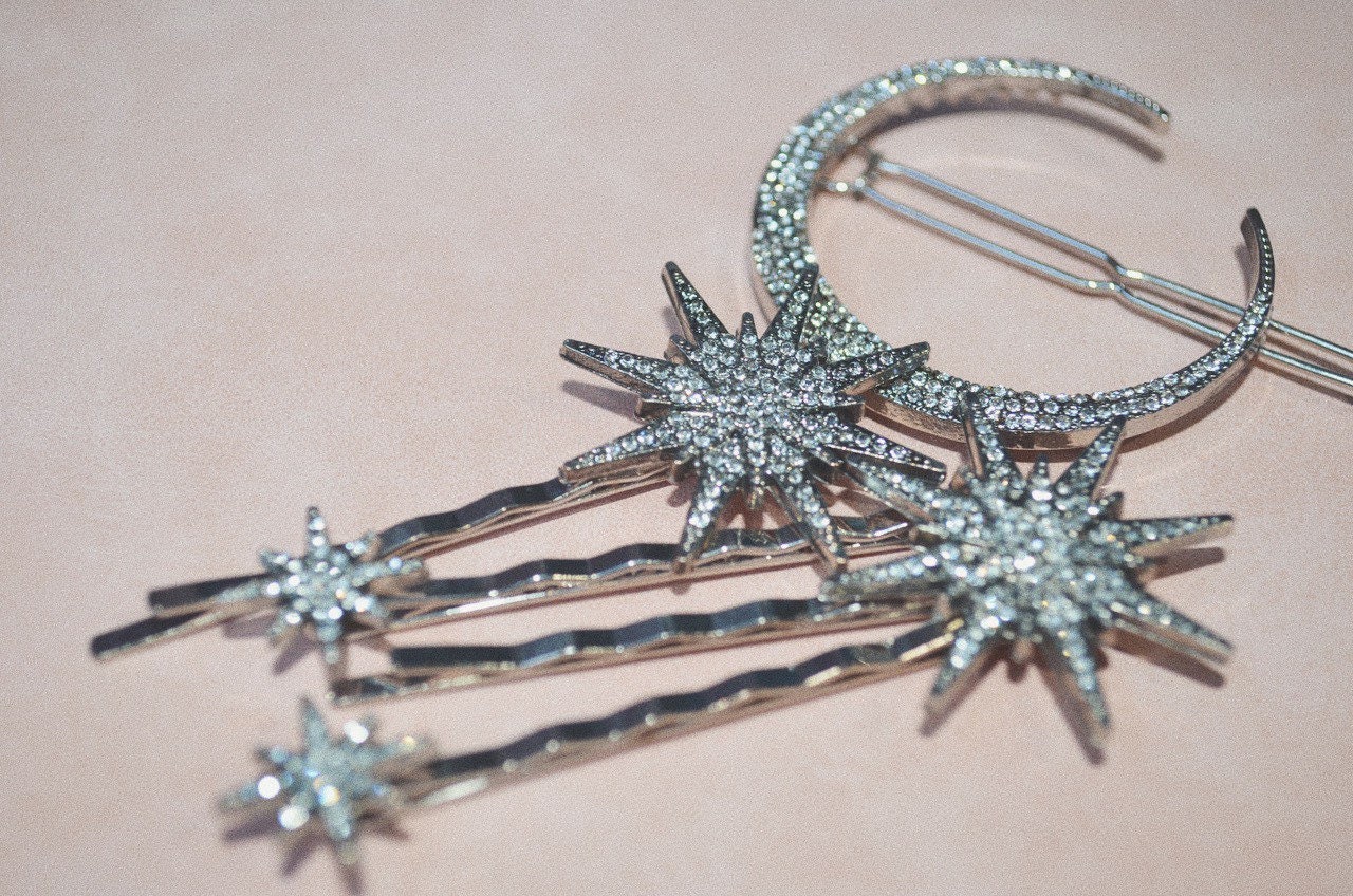 Limited Edition Magical Moon & Stars Hair Clip 5 Piece Set - Etsy