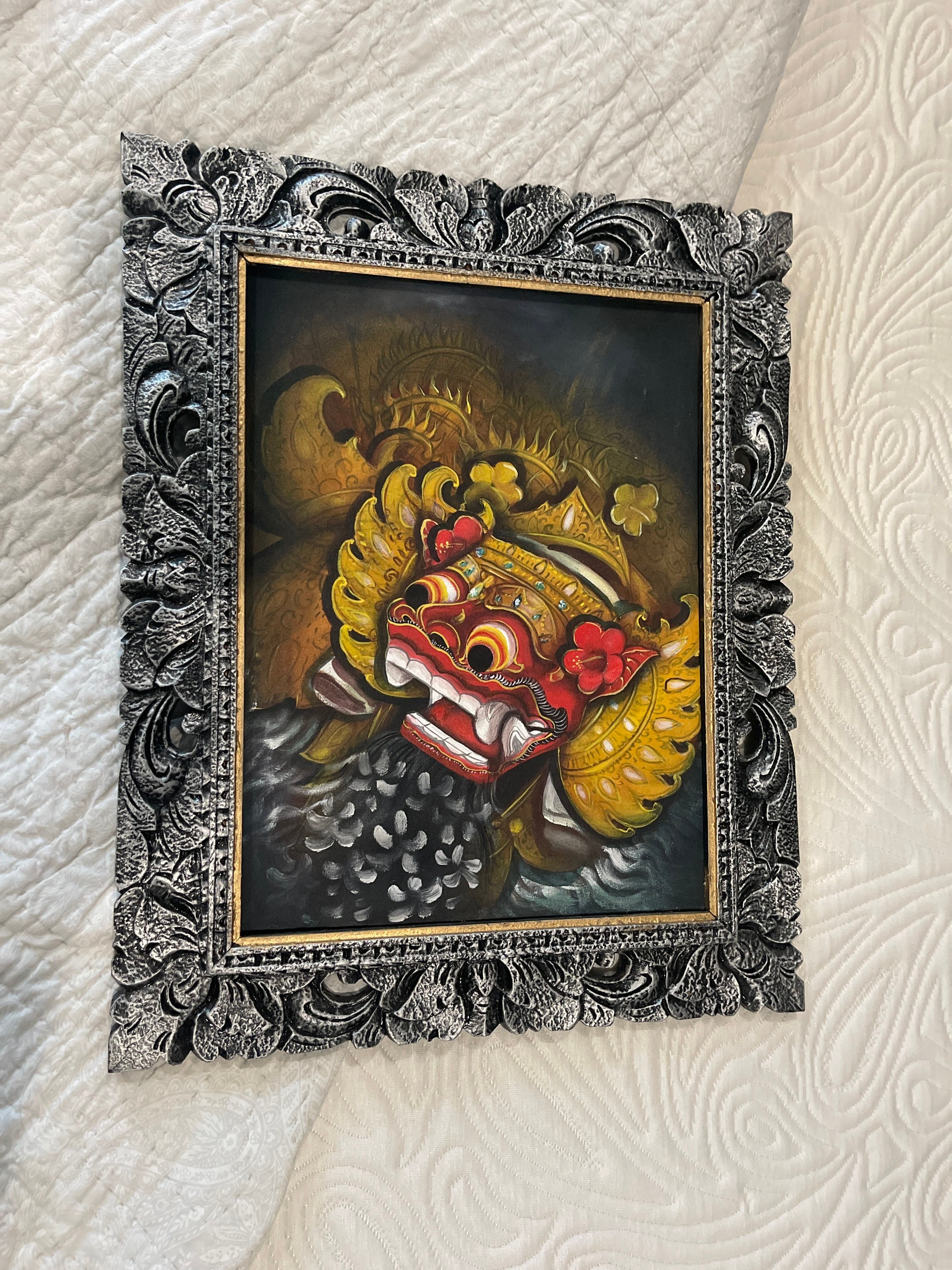 Exotic Wood Carved Frame of Original Hand Painted Barong - Etsy