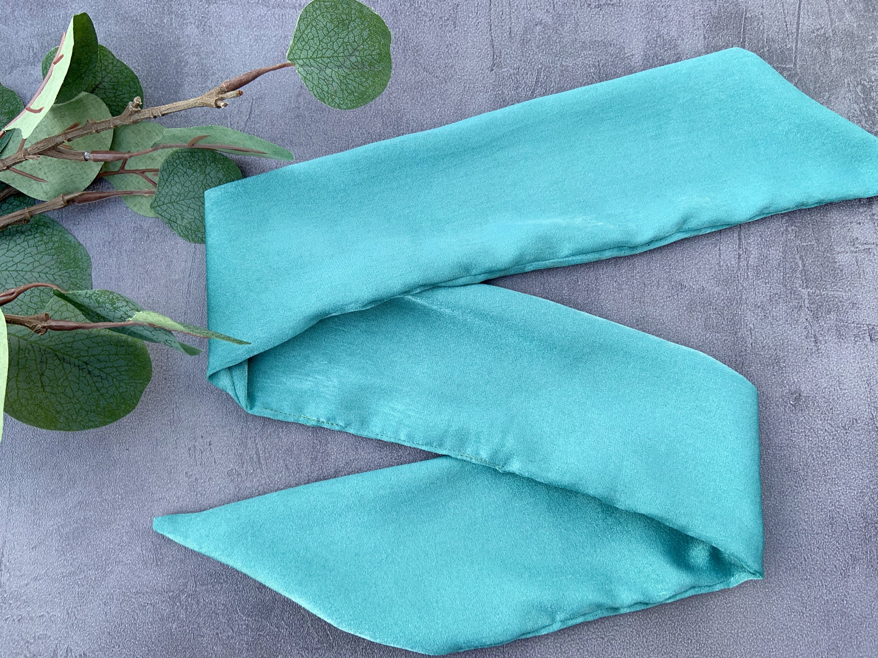 Teal Hair Scarf for Women Turquoise Boho Skinny Scarf as Eco - Etsy