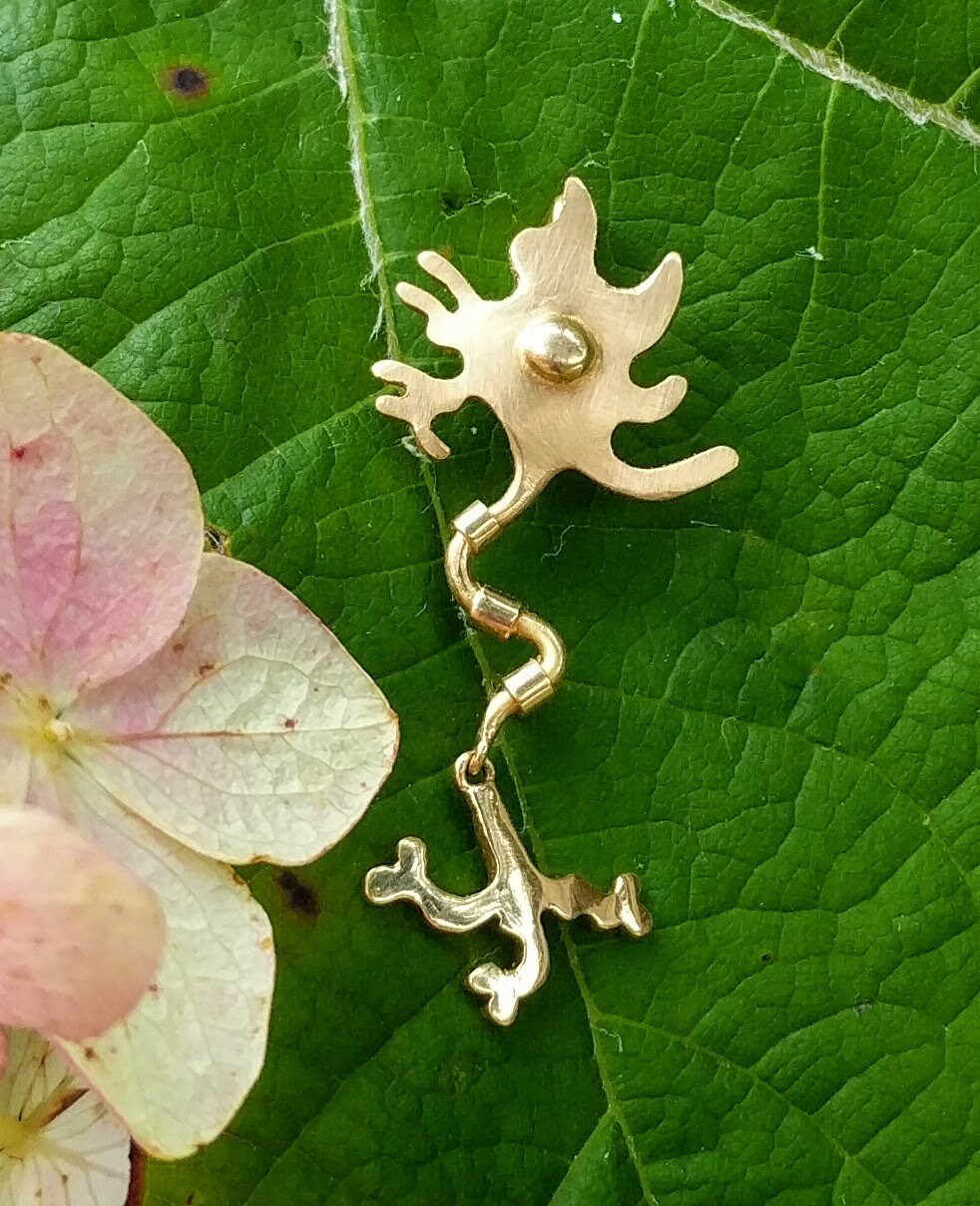 Golden Aura Neuron Pin in 18k Gold - Etsy